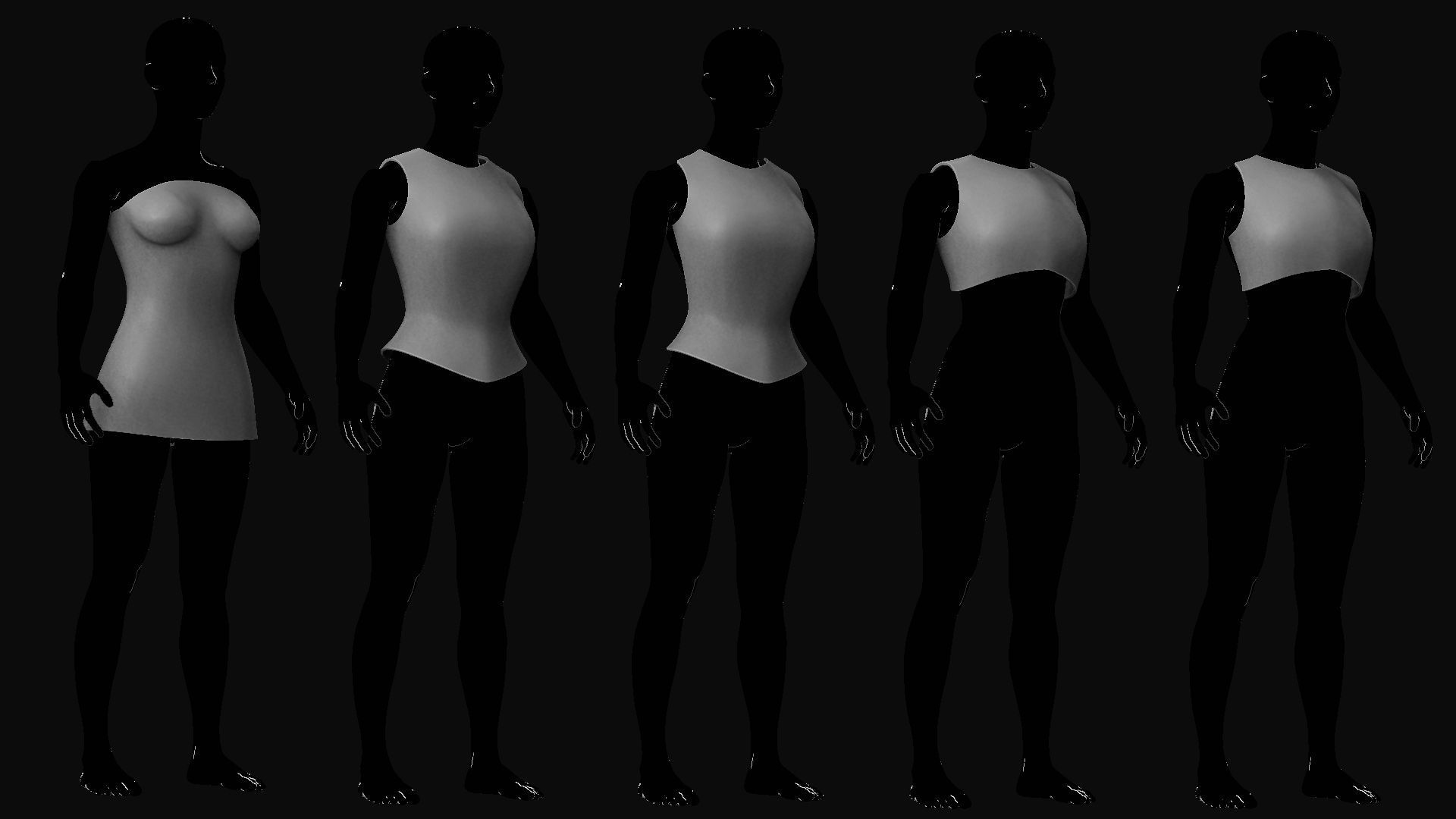 3D model Female Chest Armor Basemesh Kitbash VR / AR / low-poly | CGTrader