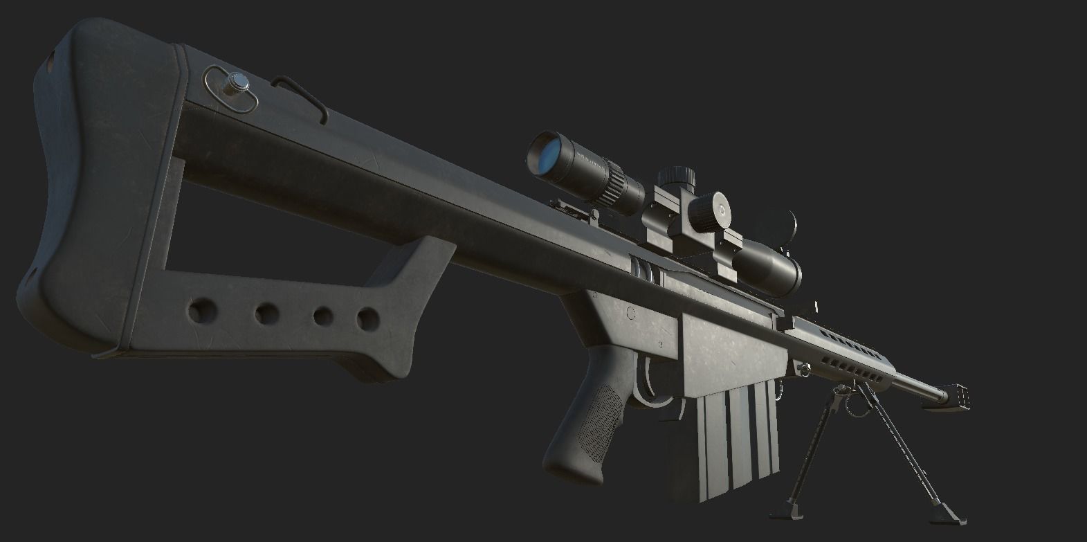 Barrett M82 free 3D model | CGTrader