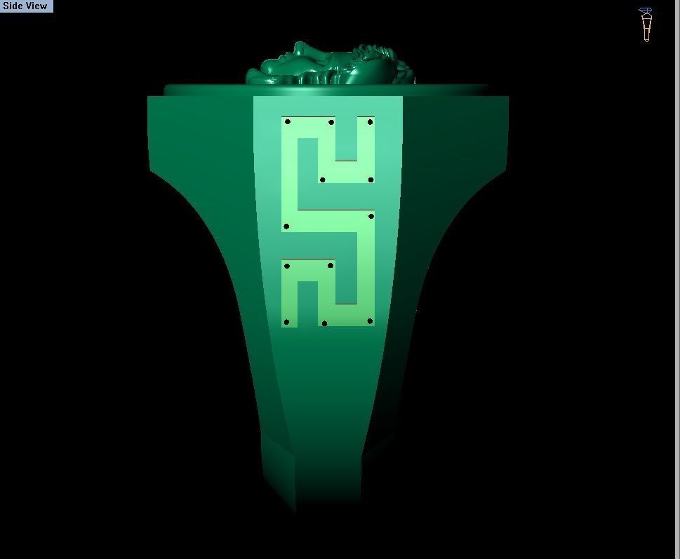 Antique vercase ring for men 3D model 3D printable | CGTrader