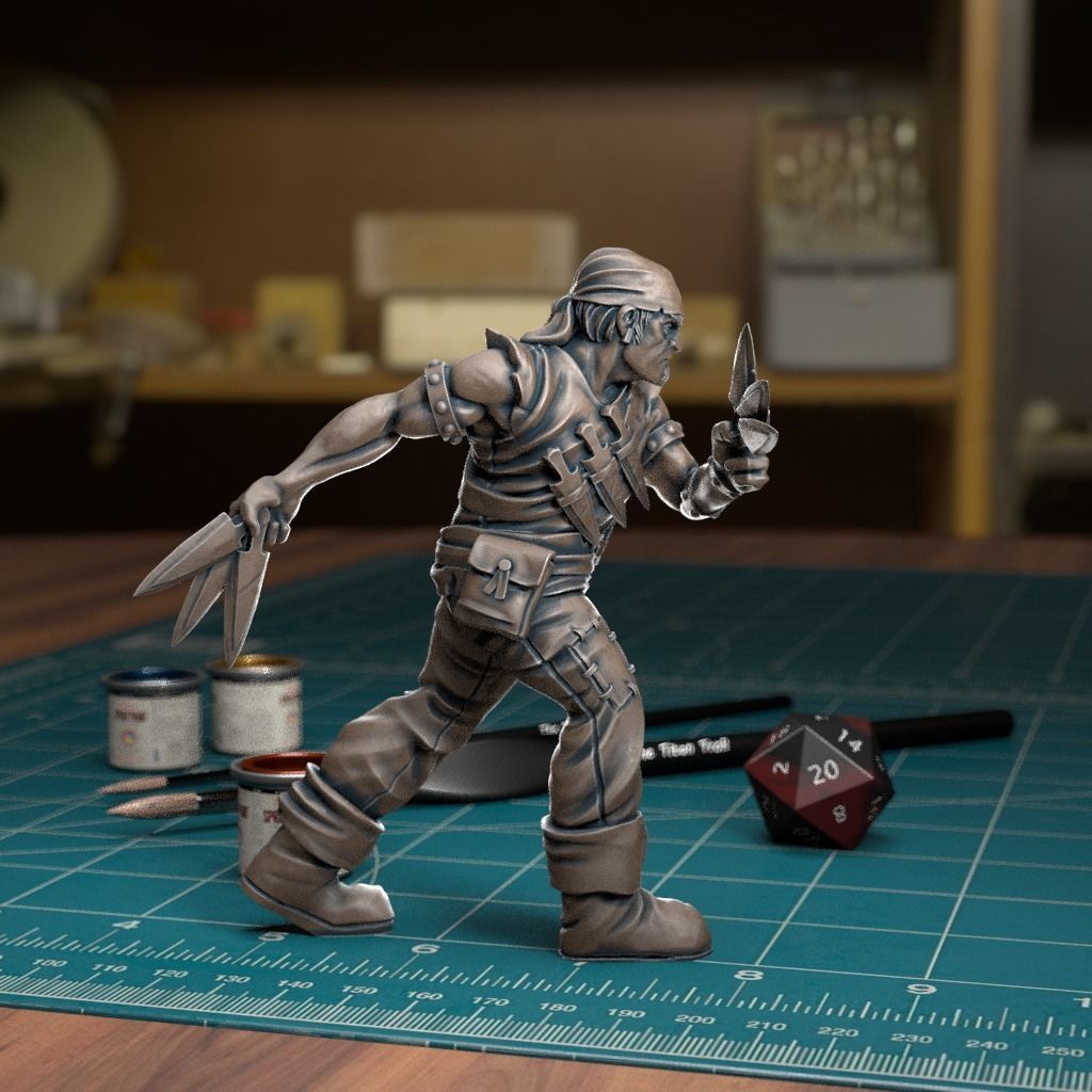 Throwing Dagger Bandit Pre-Supported 3D model 3D printable | CGTrader