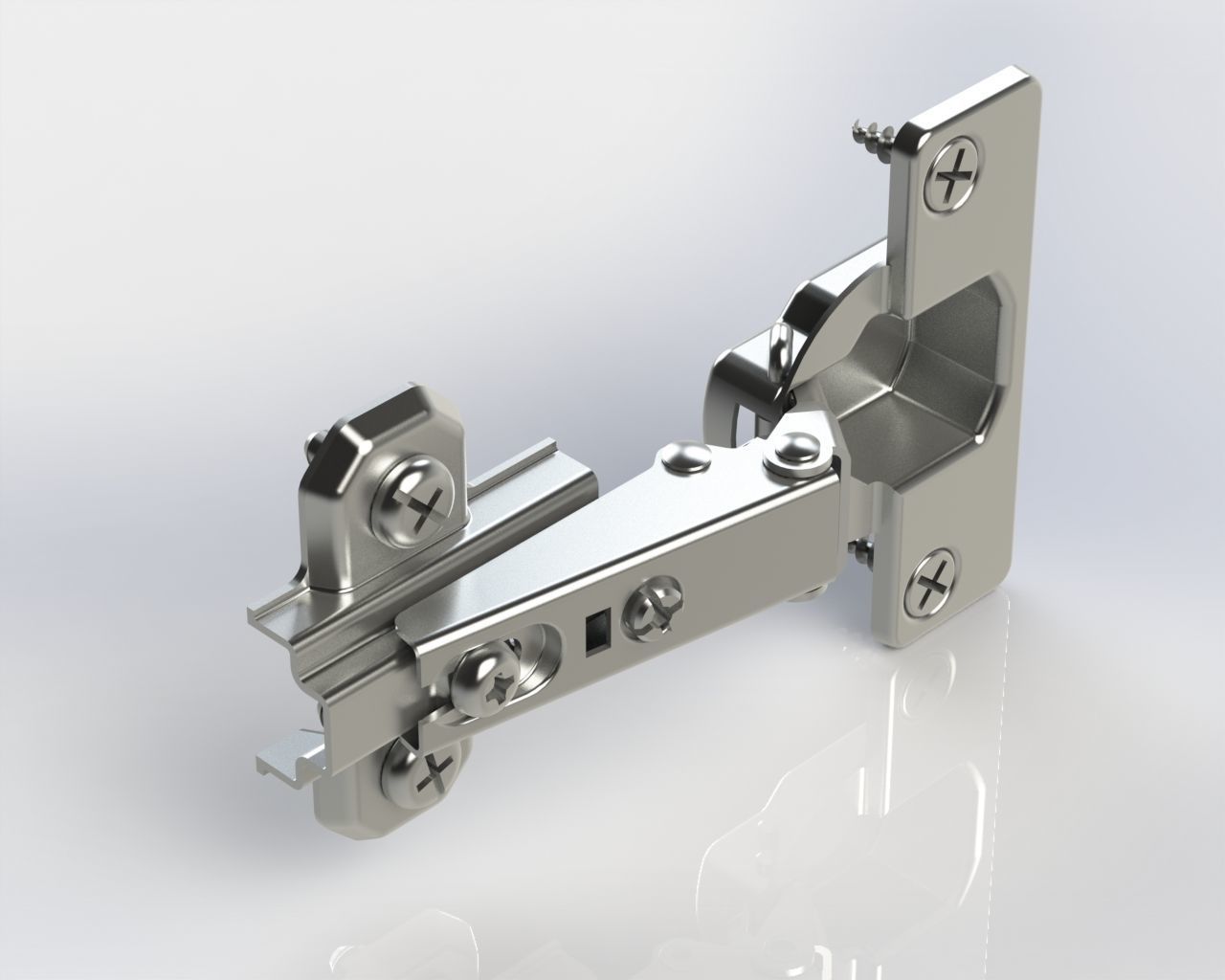 Full Overlay Hinge 3D model | CGTrader