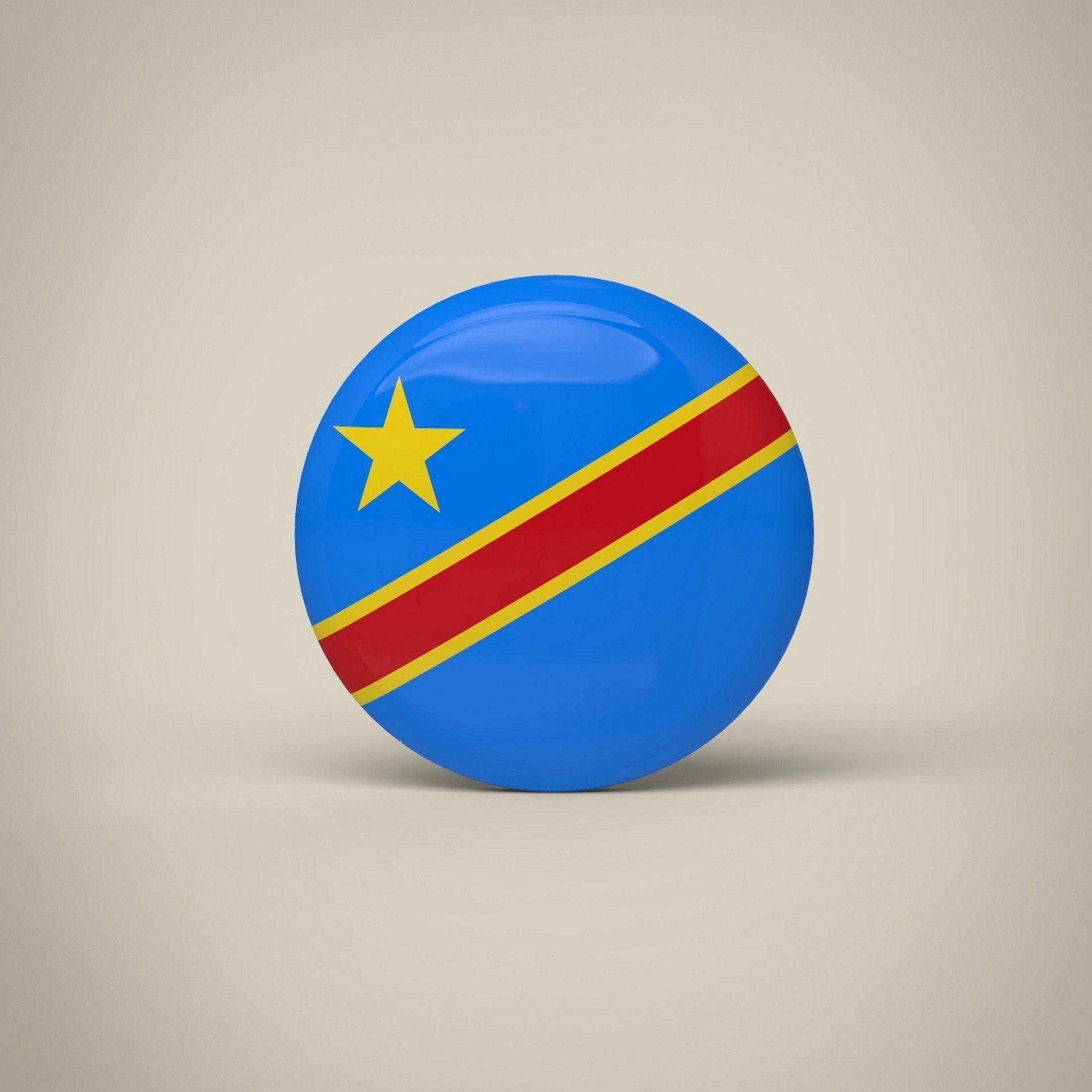 3D model Democratic Republic of the Congo Badge VR / AR / low-poly ...