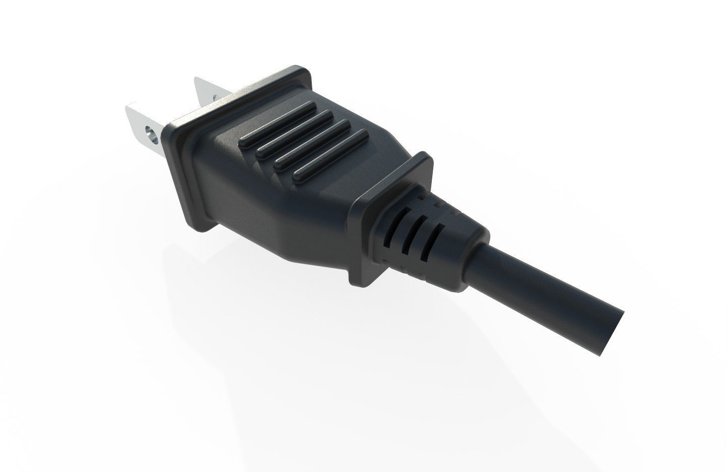 3D model Electrical Plug Type A Black VR / AR / low-poly | CGTrader