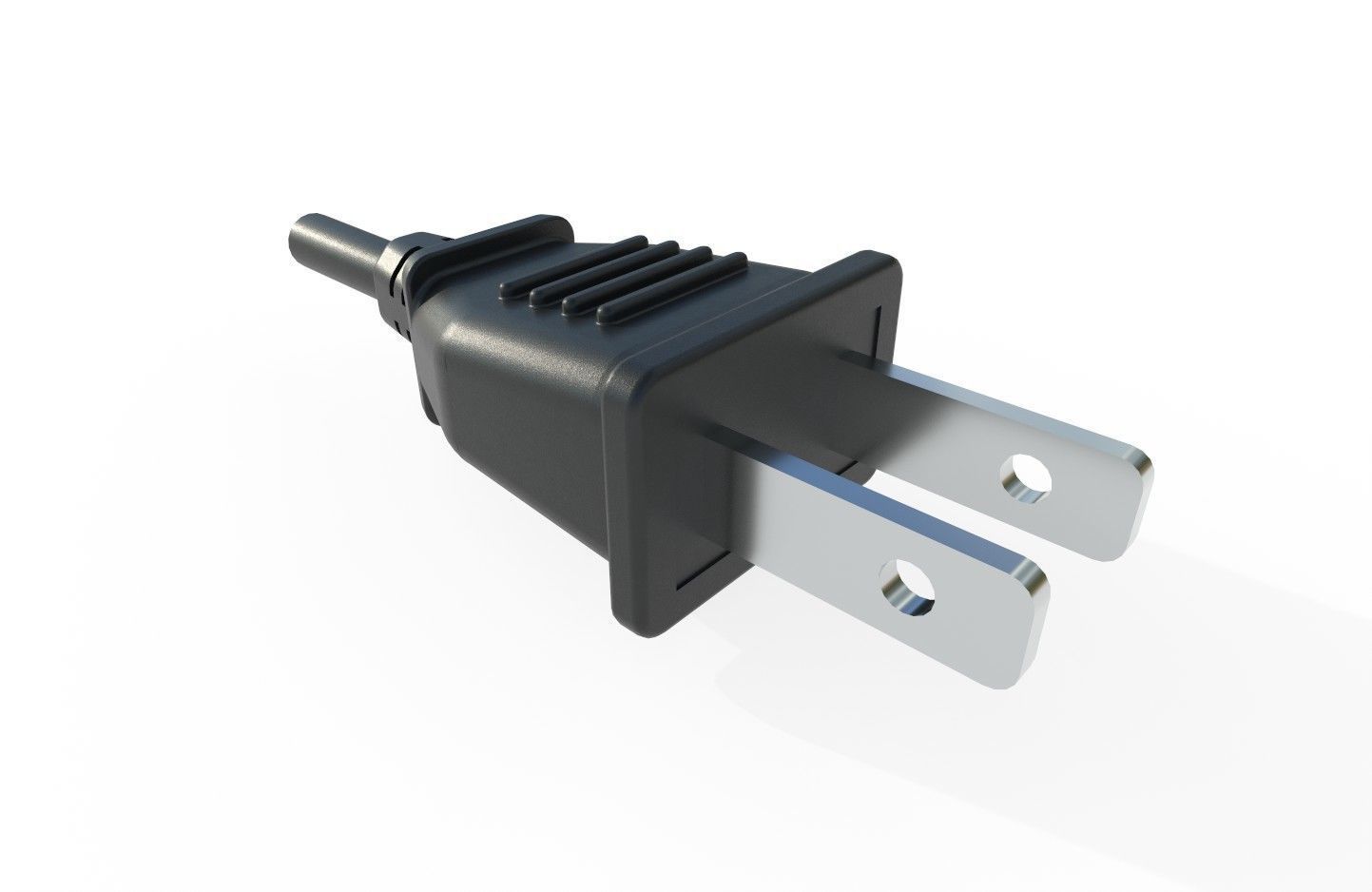 3D model Electrical Plug Type A Black VR / AR / low-poly | CGTrader