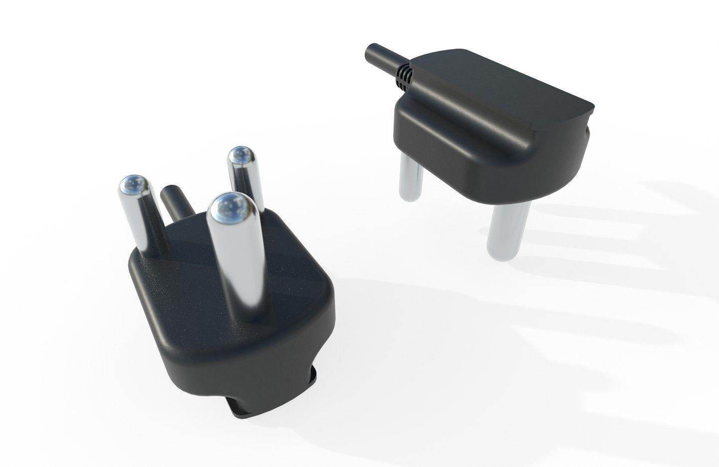3D model Electrical Plug Type D Black VR / AR / low-poly | CGTrader