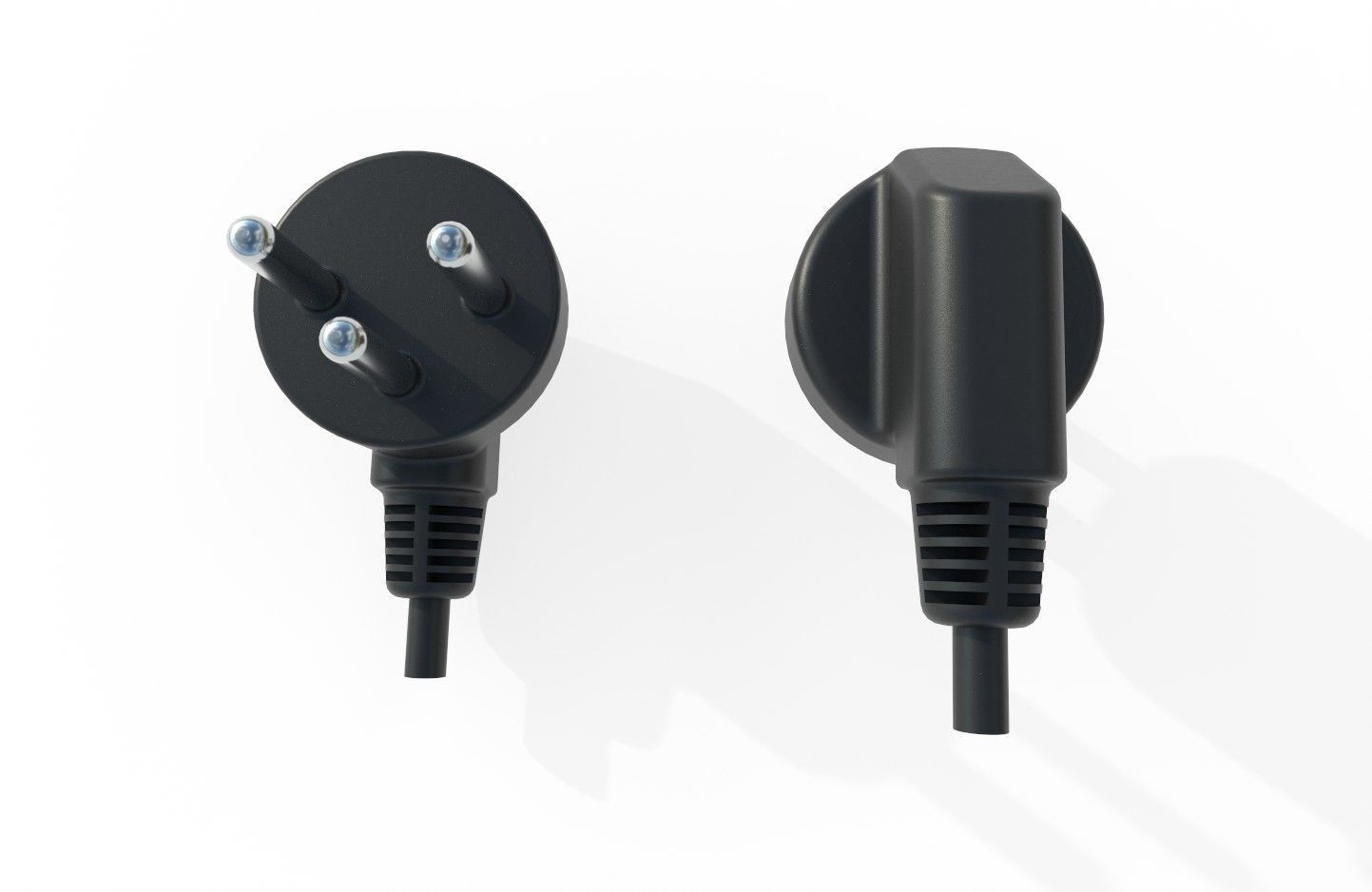 3D model Electrical Plug Type H Black VR / AR / low-poly | CGTrader