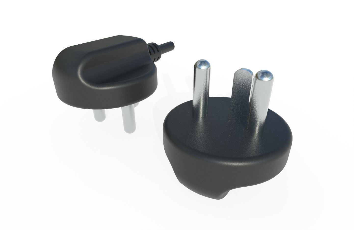 3D model Electrical Plug Type K Black VR / AR / low-poly | CGTrader