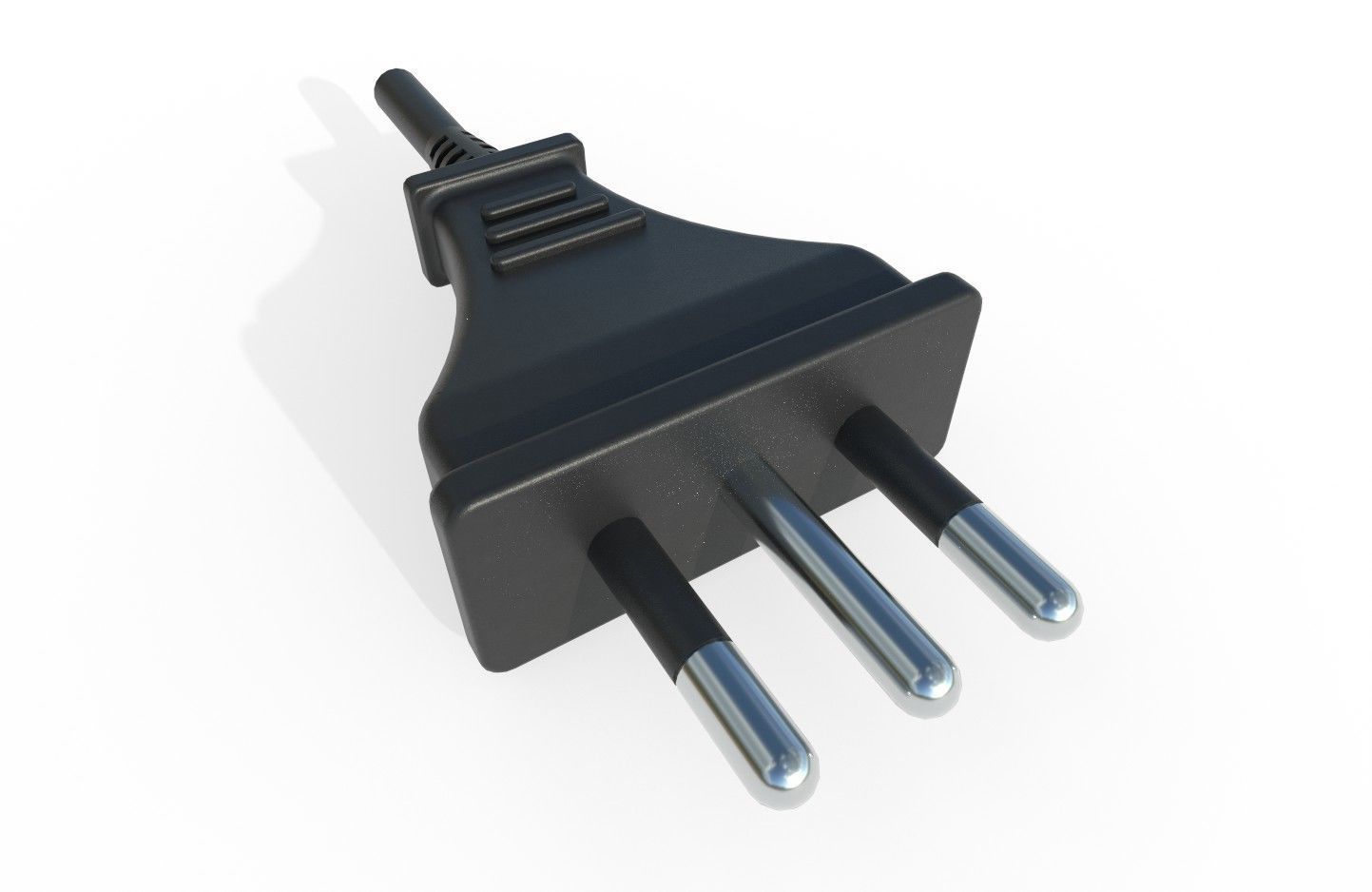 3D model Electrical Plug Type L Black VR / AR / low-poly | CGTrader