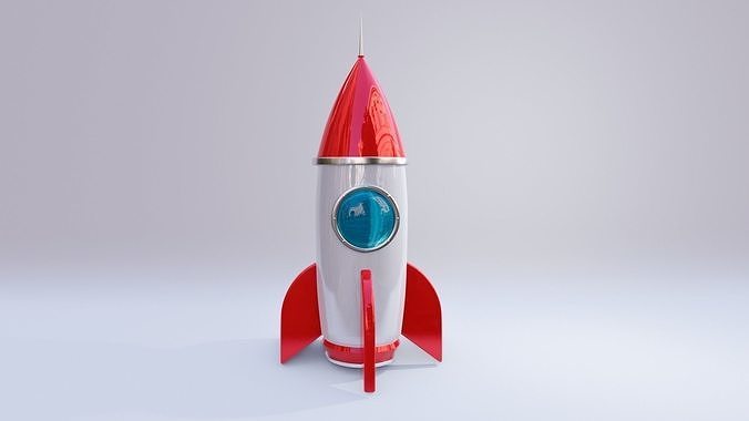 Cartoon Rocket 3D model | CGTrader