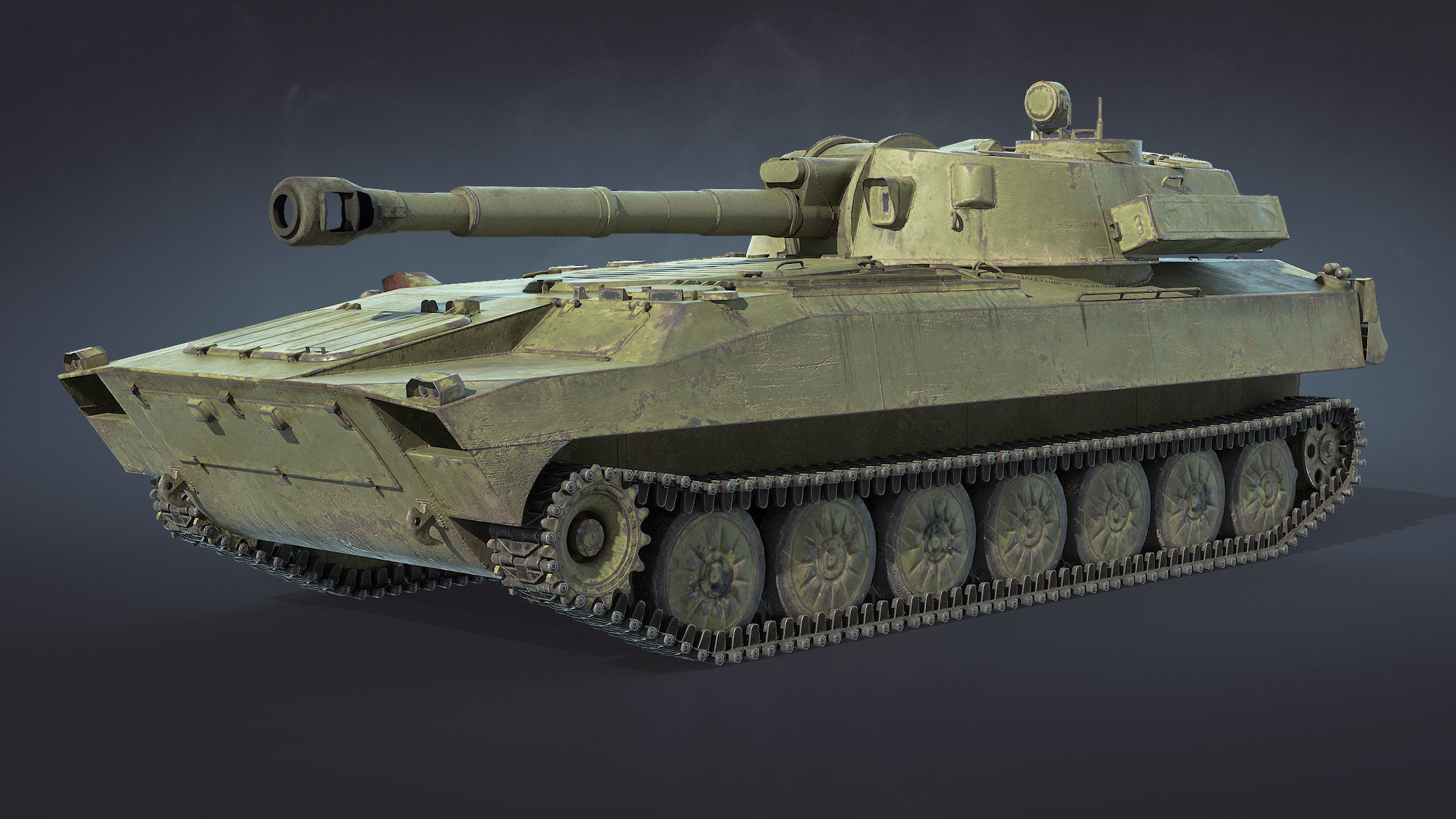 3D model 2S1 Gvozdika self-propelled howitzer VR / AR / low-poly | CGTrader