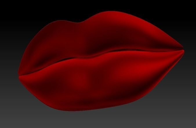LIPS PUCKER DECOR PLAIN 3D model 3D printable | CGTrader