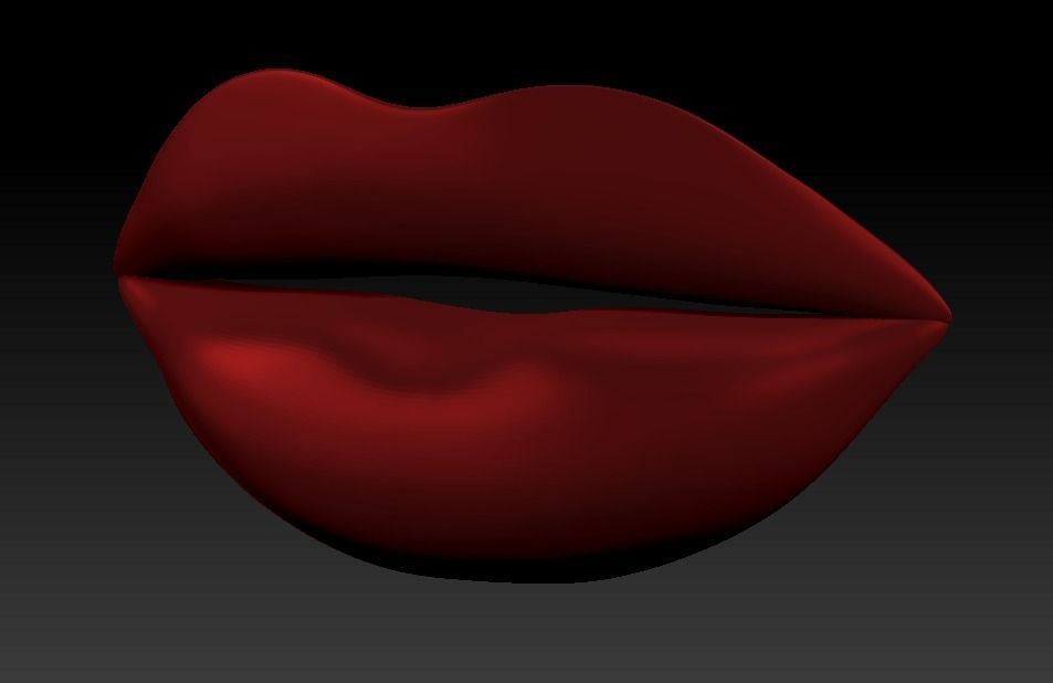 LIPS PUCKER DECOR PLAIN 3D model 3D printable | CGTrader