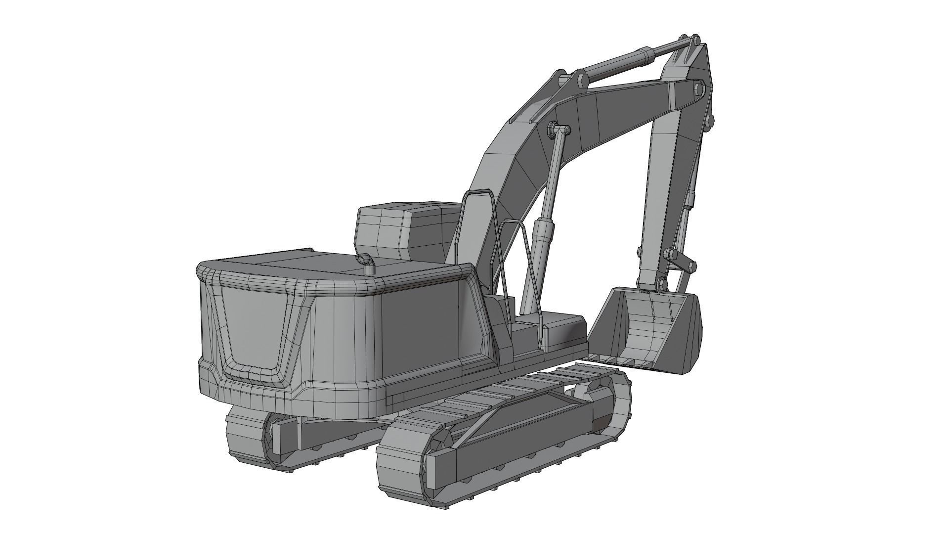 3D model Excavator CAT 320 Lowpoly VR / AR / low-poly | CGTrader