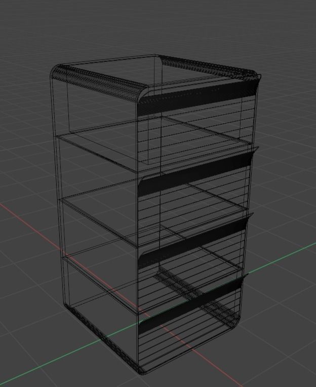 Modern futuristic chest of drawers 3D model | CGTrader