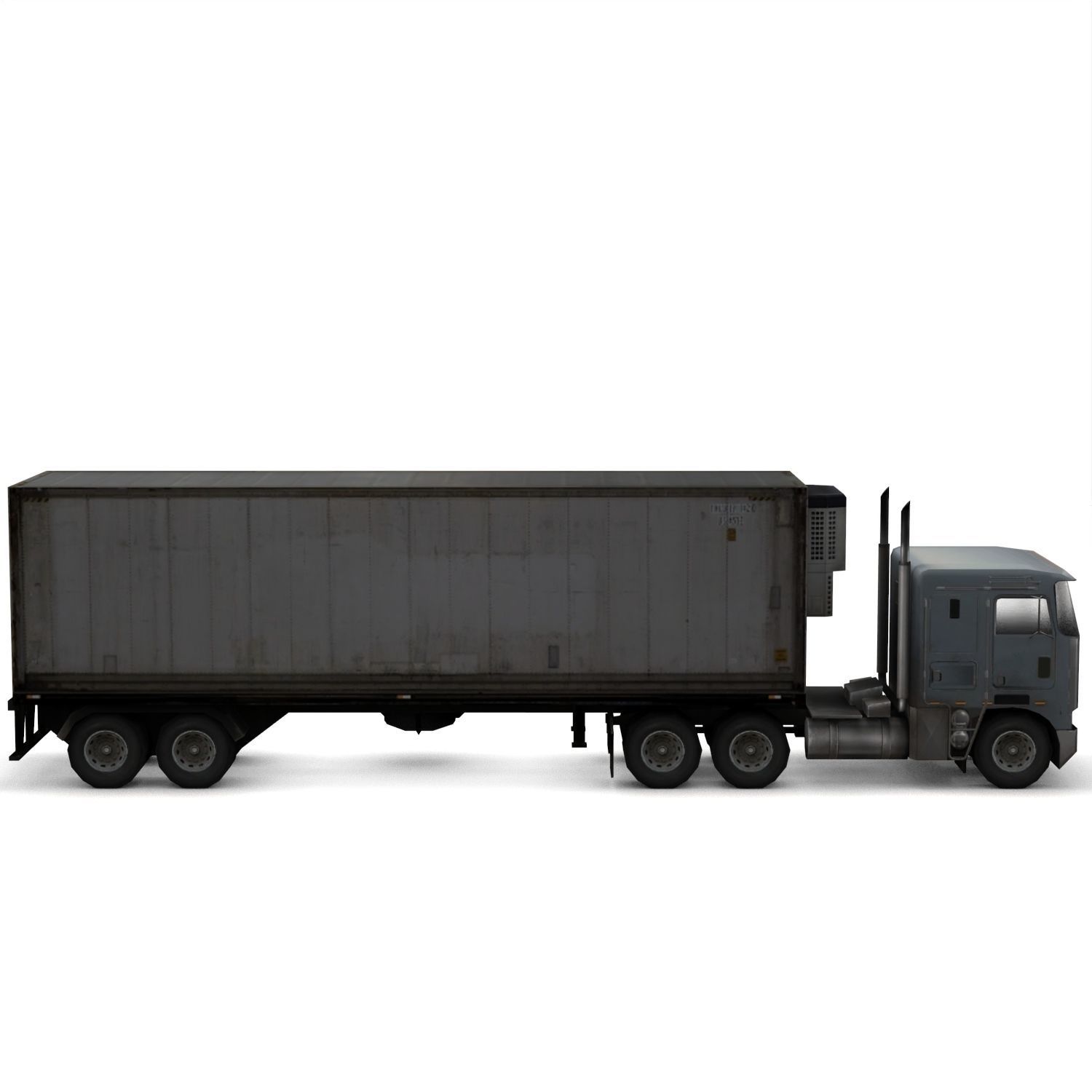 3D model Low Poly Truck Trailer - Game Ready Vehicle VR / AR / low-poly ...