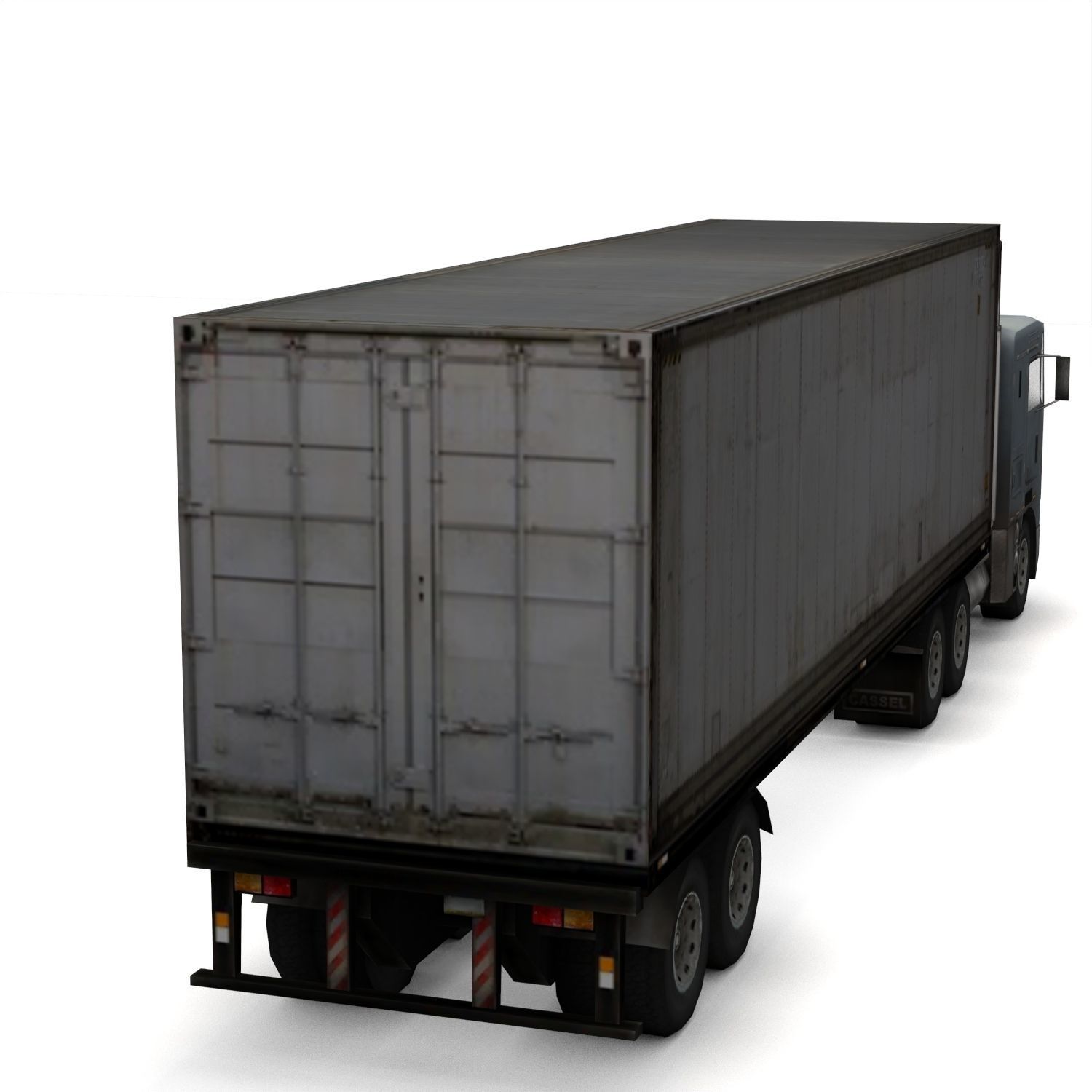 3D model Low Poly Truck Trailer - Game Ready Vehicle VR / AR / low-poly ...