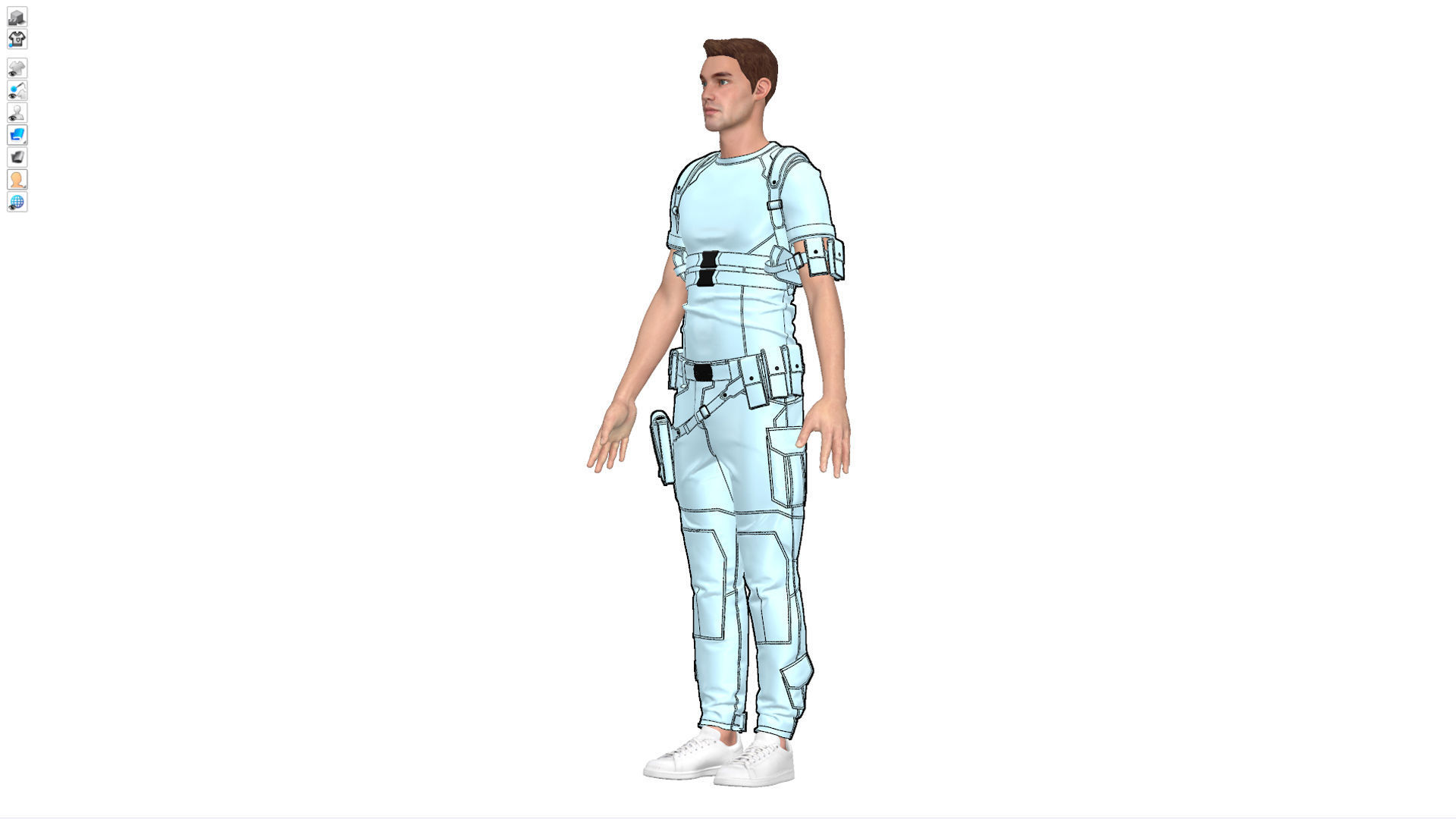 Male tactical outfit Rig Military Soldier Pants Pouch Equipment 3D ...