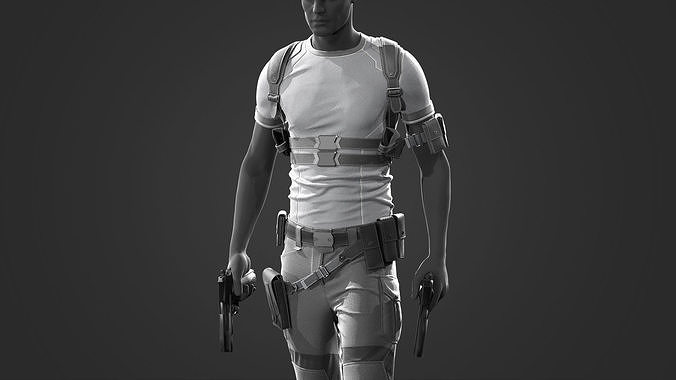 Male tactical outfit Rig Military Soldier Pants Pouch Equipment 3D ...