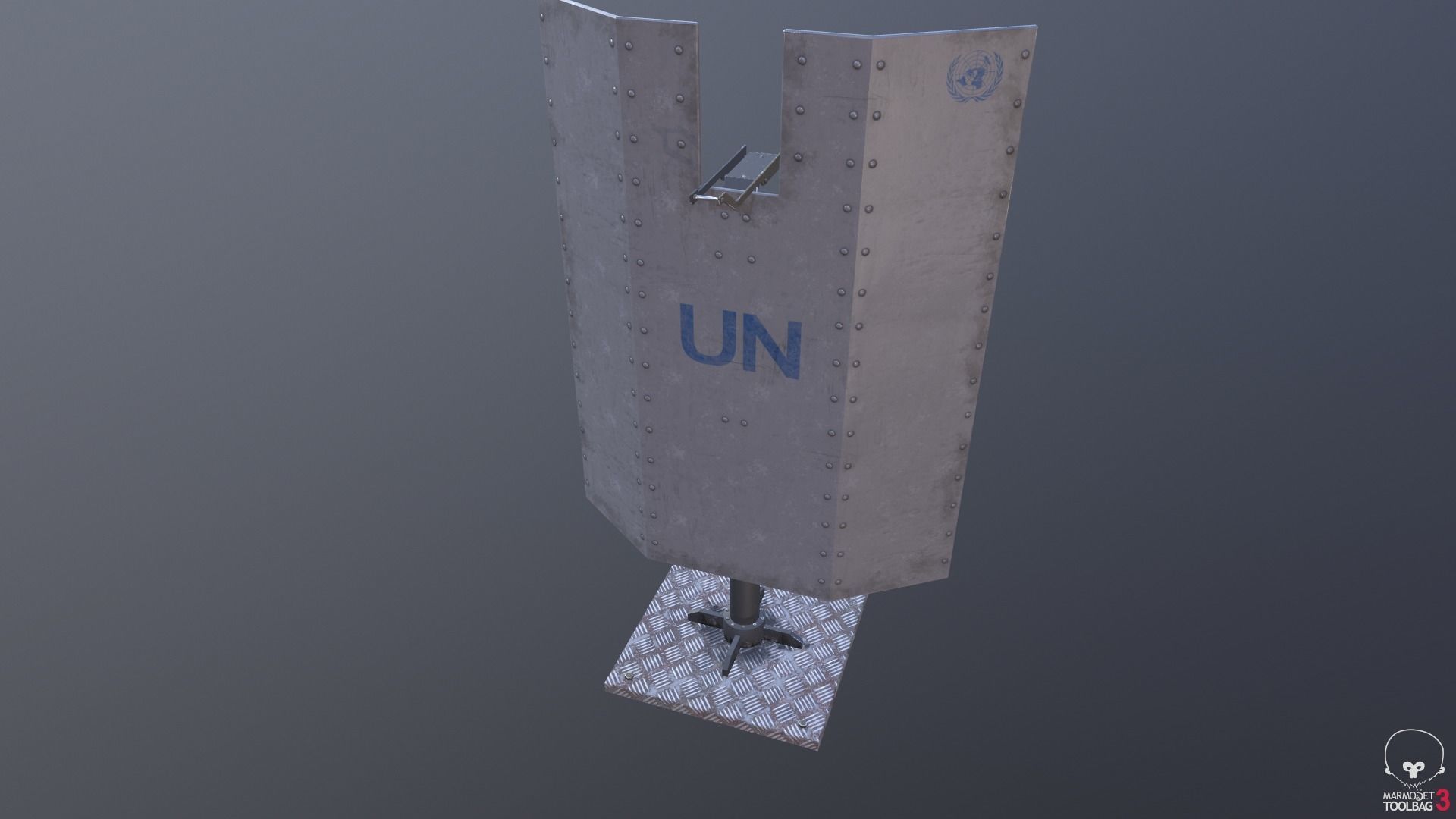 3D model Gun shield VR / AR / low-poly | CGTrader