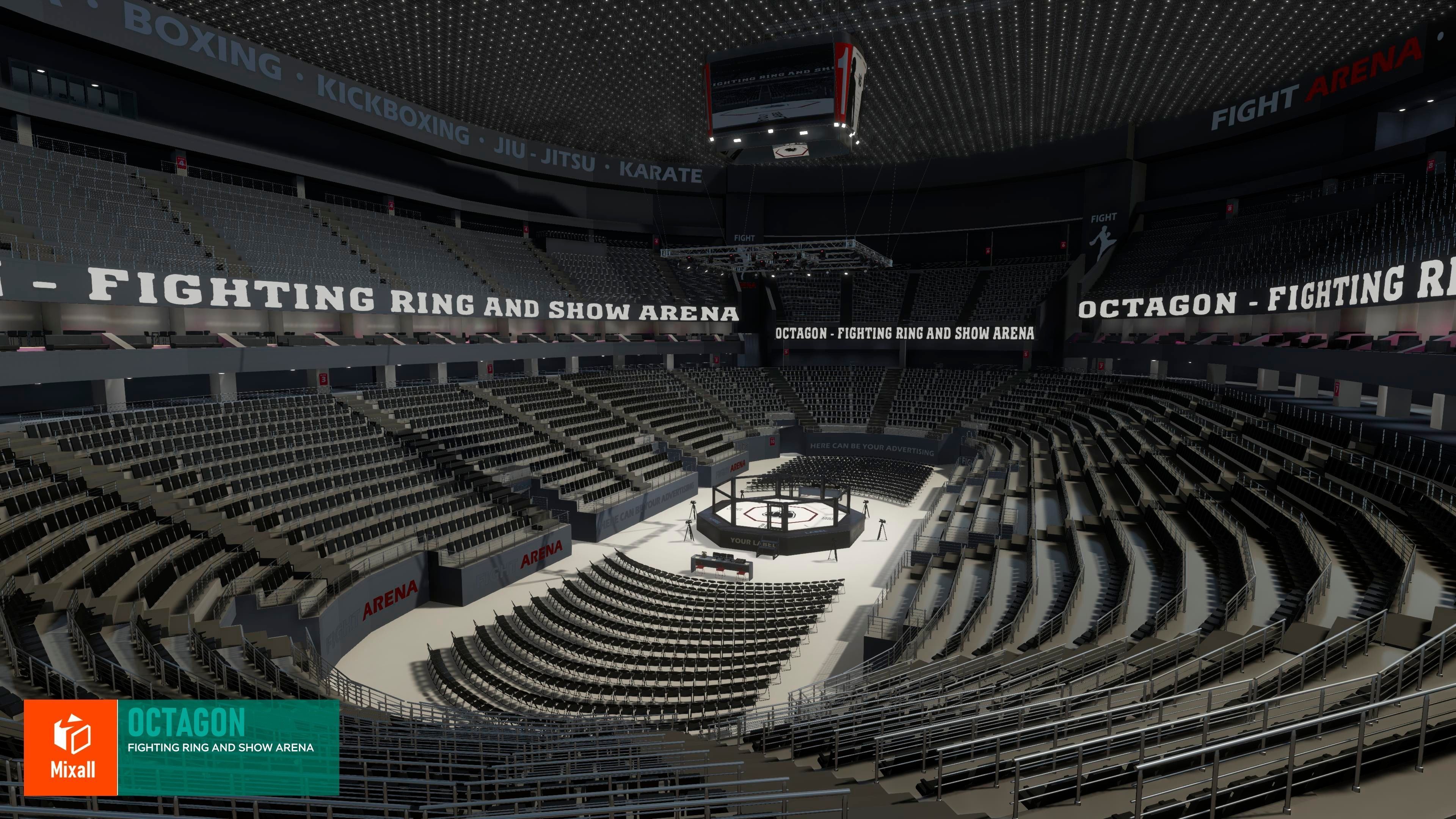 Octagon - fighting ring and show arena 3D model | CGTrader