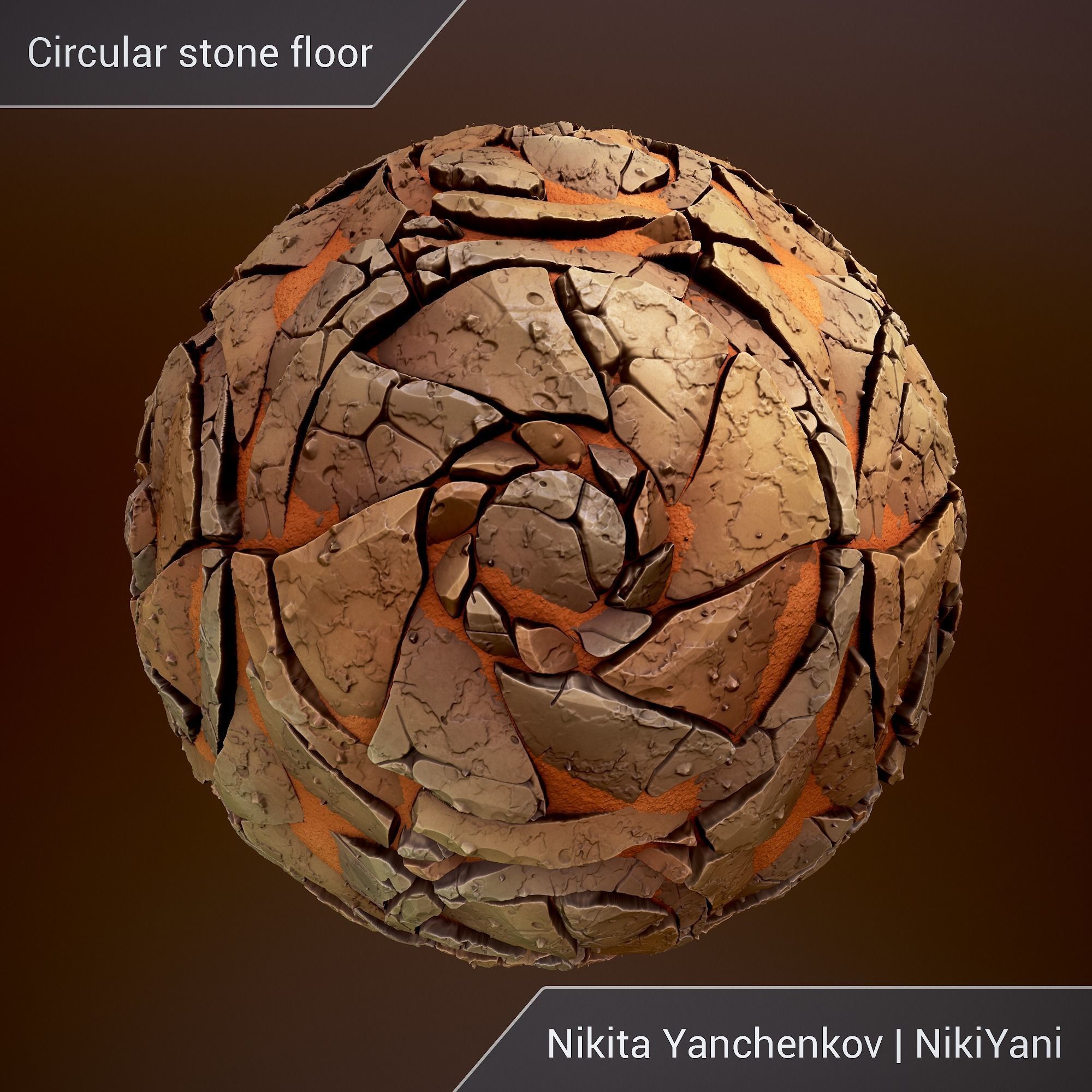 Circular stone floor Texture | CGTrader