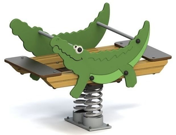 Playground Element - Rocking Crocodile - 6123 3D model | CGTrader