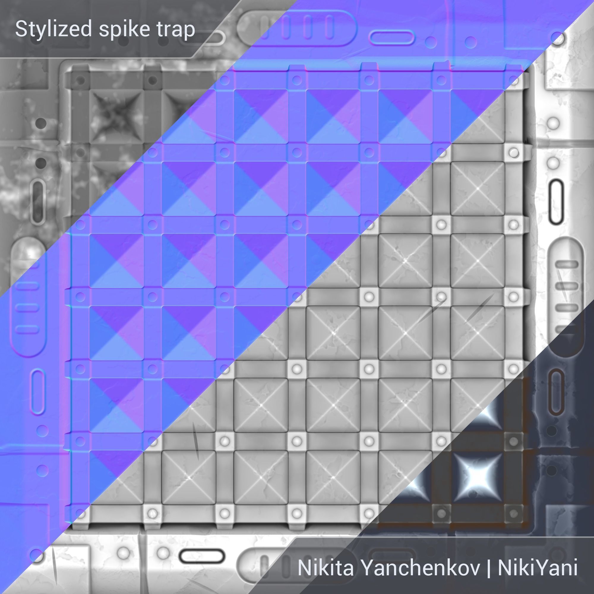 Stylized spike trap Texture | CGTrader