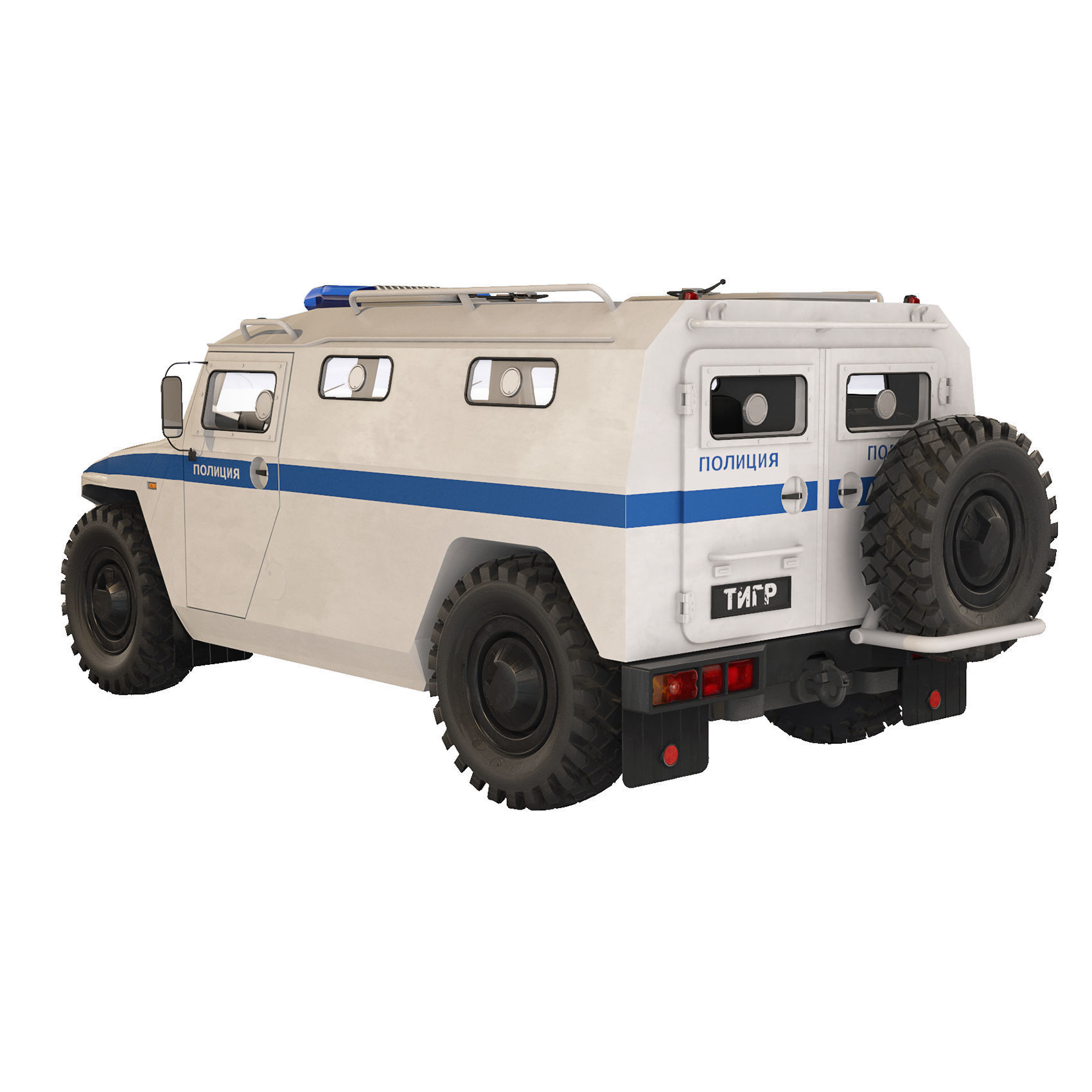 GAZ Tiger 233036 police 2005 3D model | CGTrader
