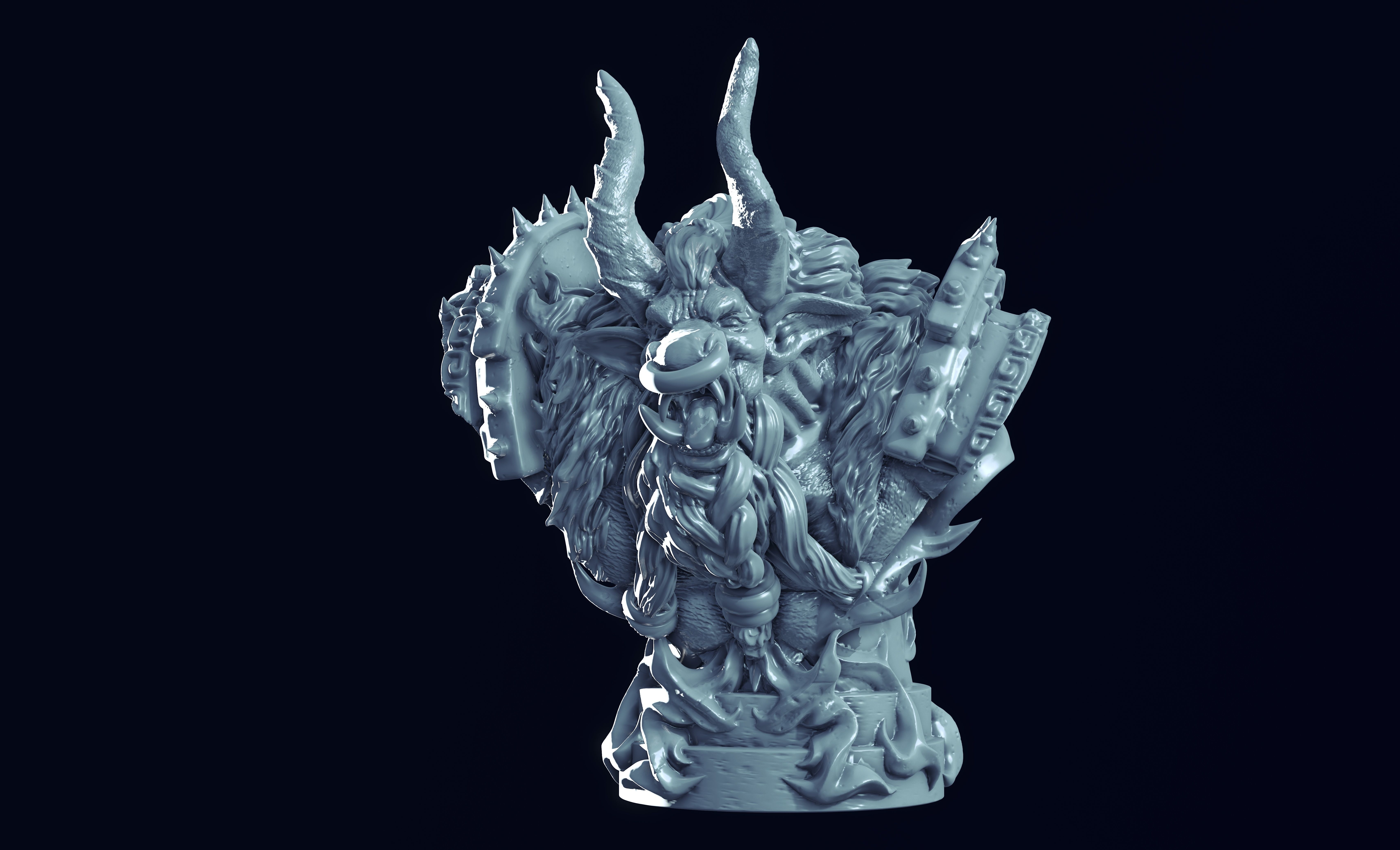 Minotaur Bust STL 3D Model for FDM and SLA 3D Printing 3D model 3D ...