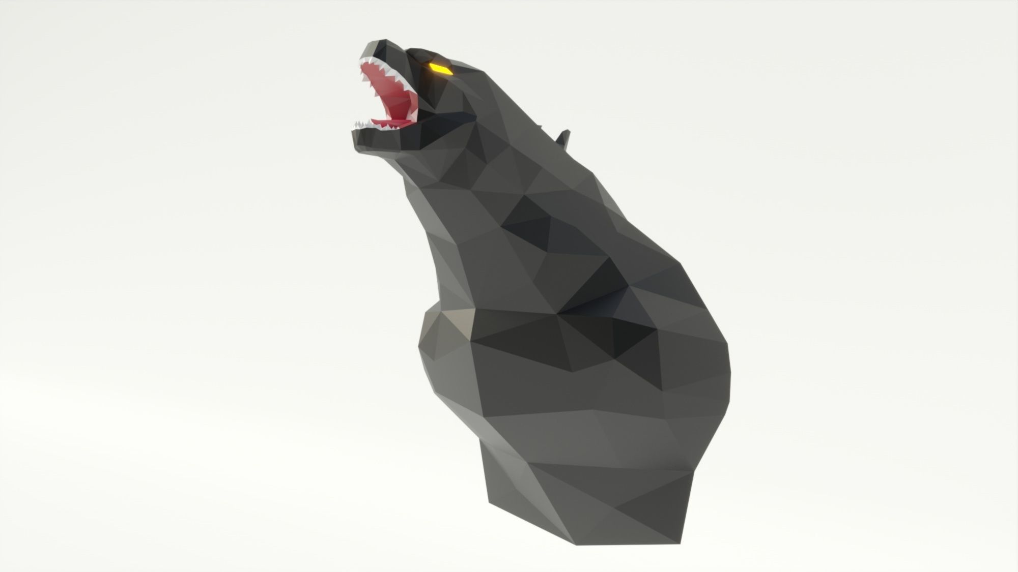 3D model Godzilla polygonal Papercraft VR / AR / low-poly | CGTrader