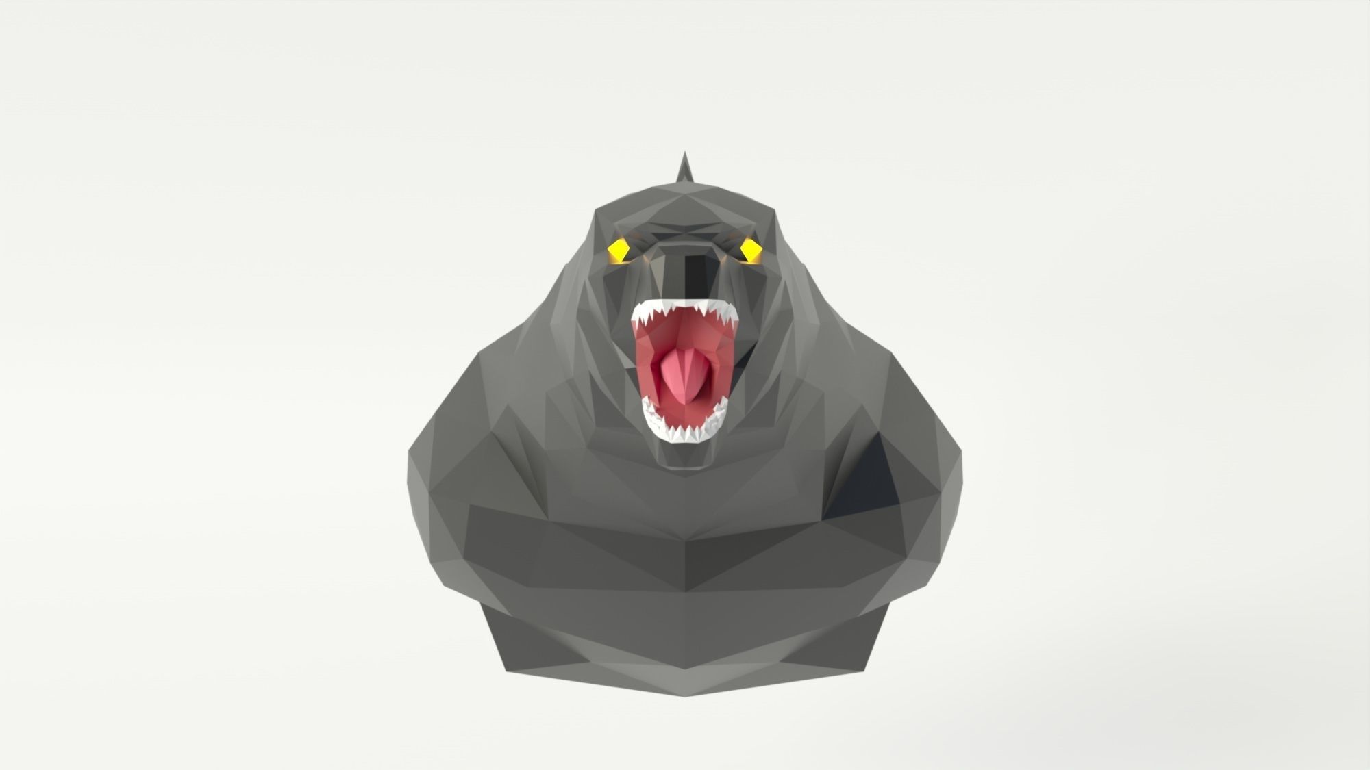 3D model Godzilla polygonal Papercraft VR / AR / low-poly | CGTrader