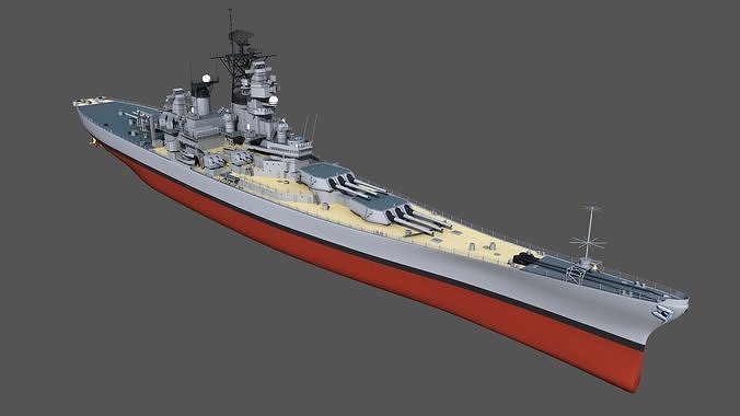 USS Missouri free 3D model | CGTrader