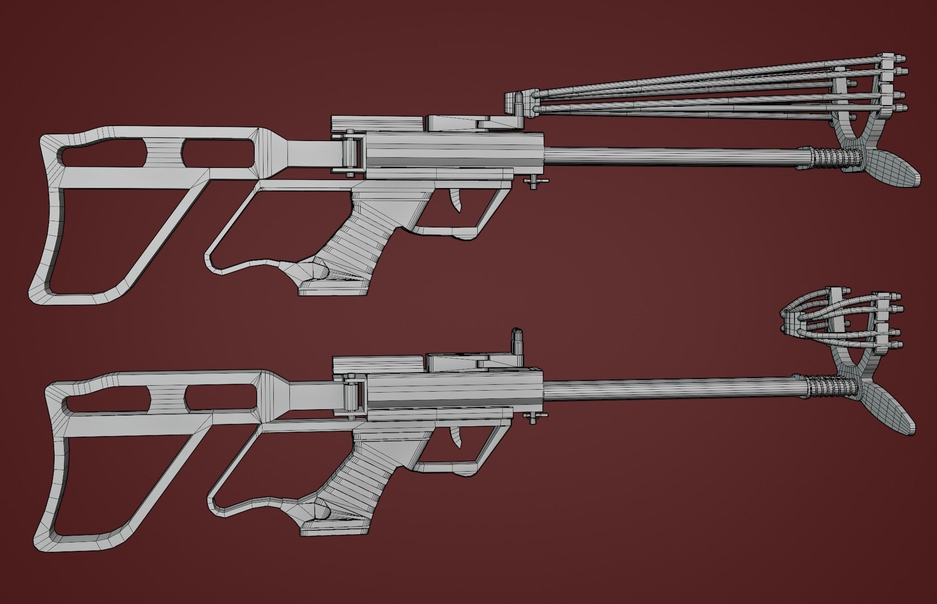 Slingshot pair of rifles free VR / AR / low-poly 3D model | CGTrader