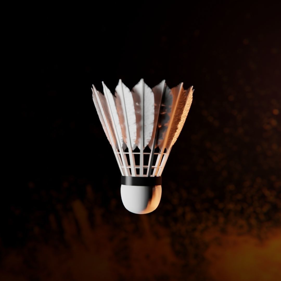 Badminton Shuttlecock Fire 3D model | CGTrader