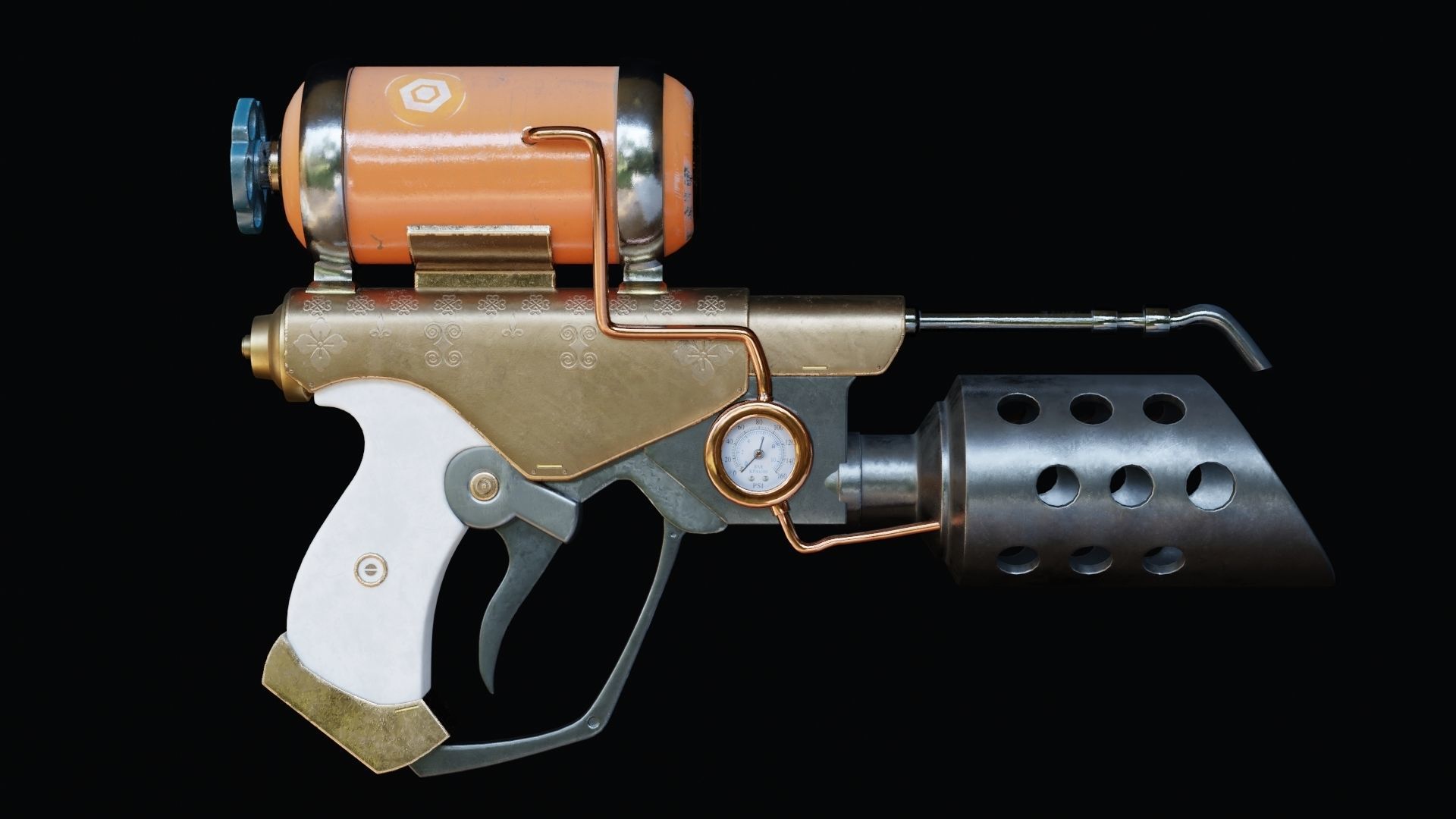 Stylized Flamethrower 3D model | CGTrader