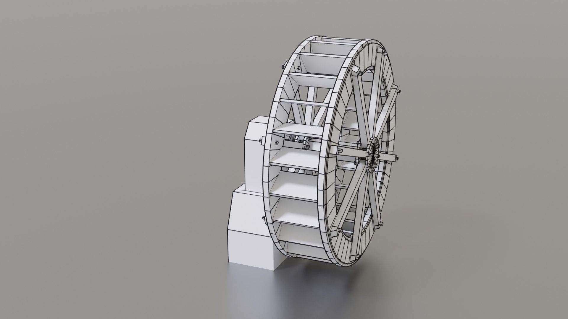 3D model Water wheel VR / AR / low-poly | CGTrader