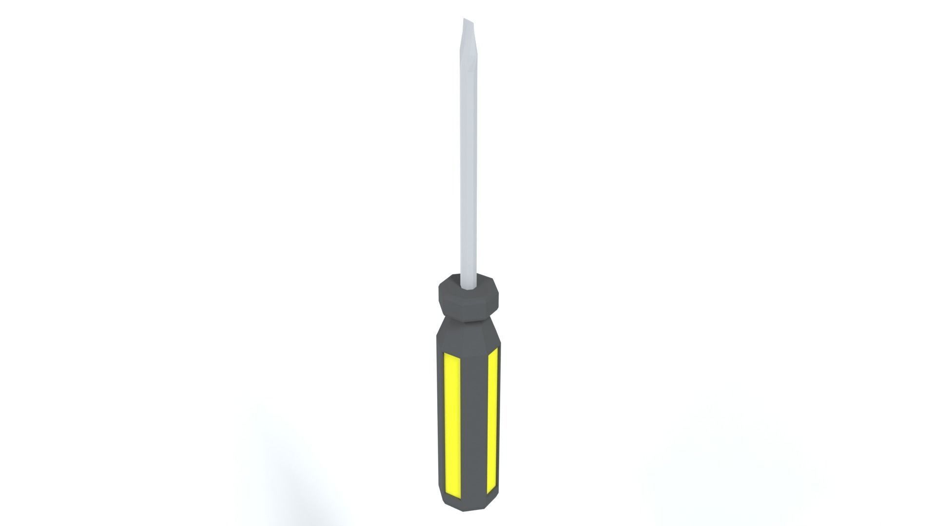 3D model Low Poly Cartoon Screwdriver VR / AR / low-poly | CGTrader