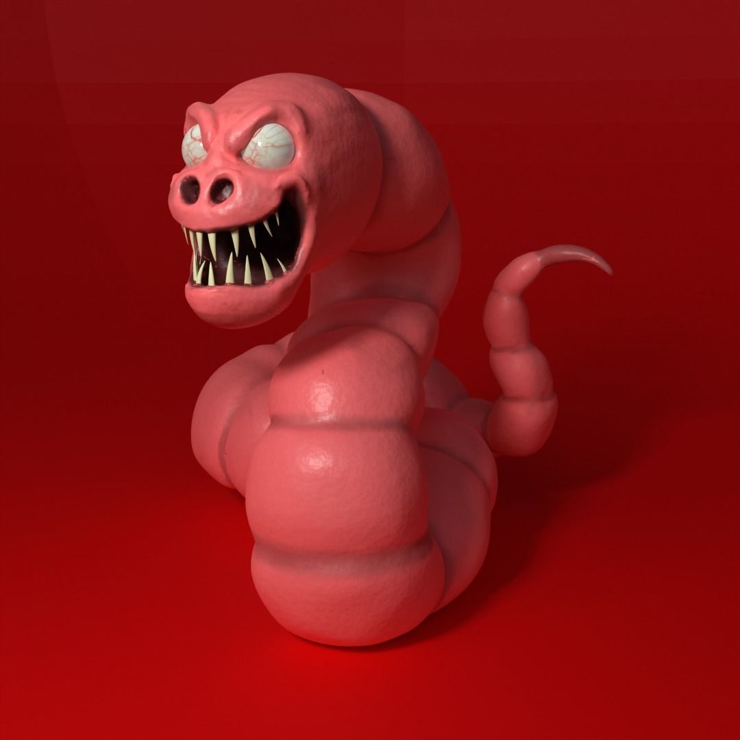 Worm terror 3D model | CGTrader