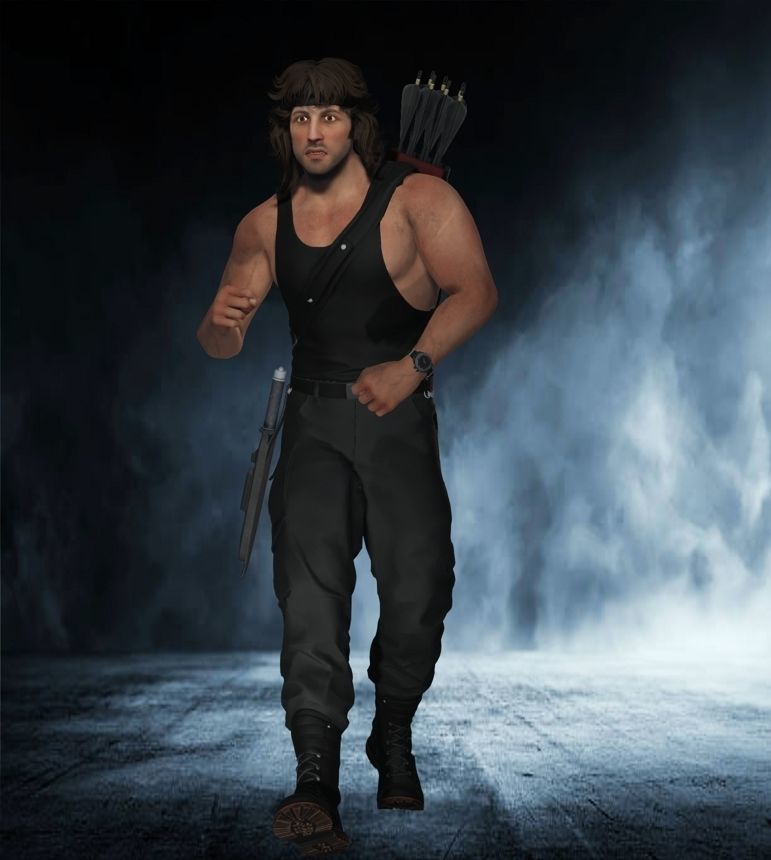 John Rambo 3D model animated rigged | CGTrader