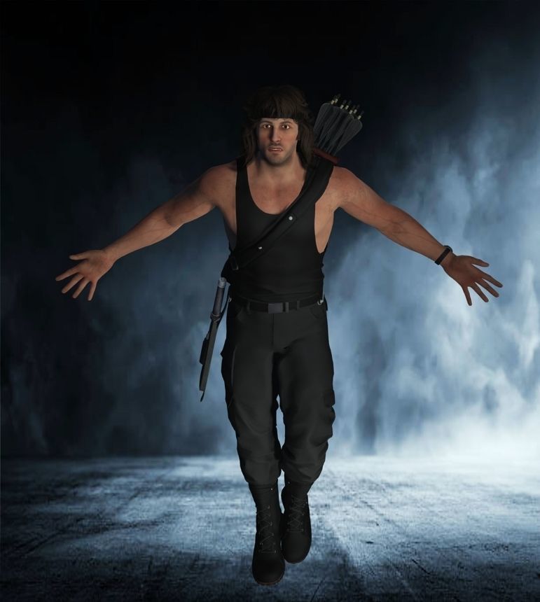 John Rambo 3D model animated rigged | CGTrader