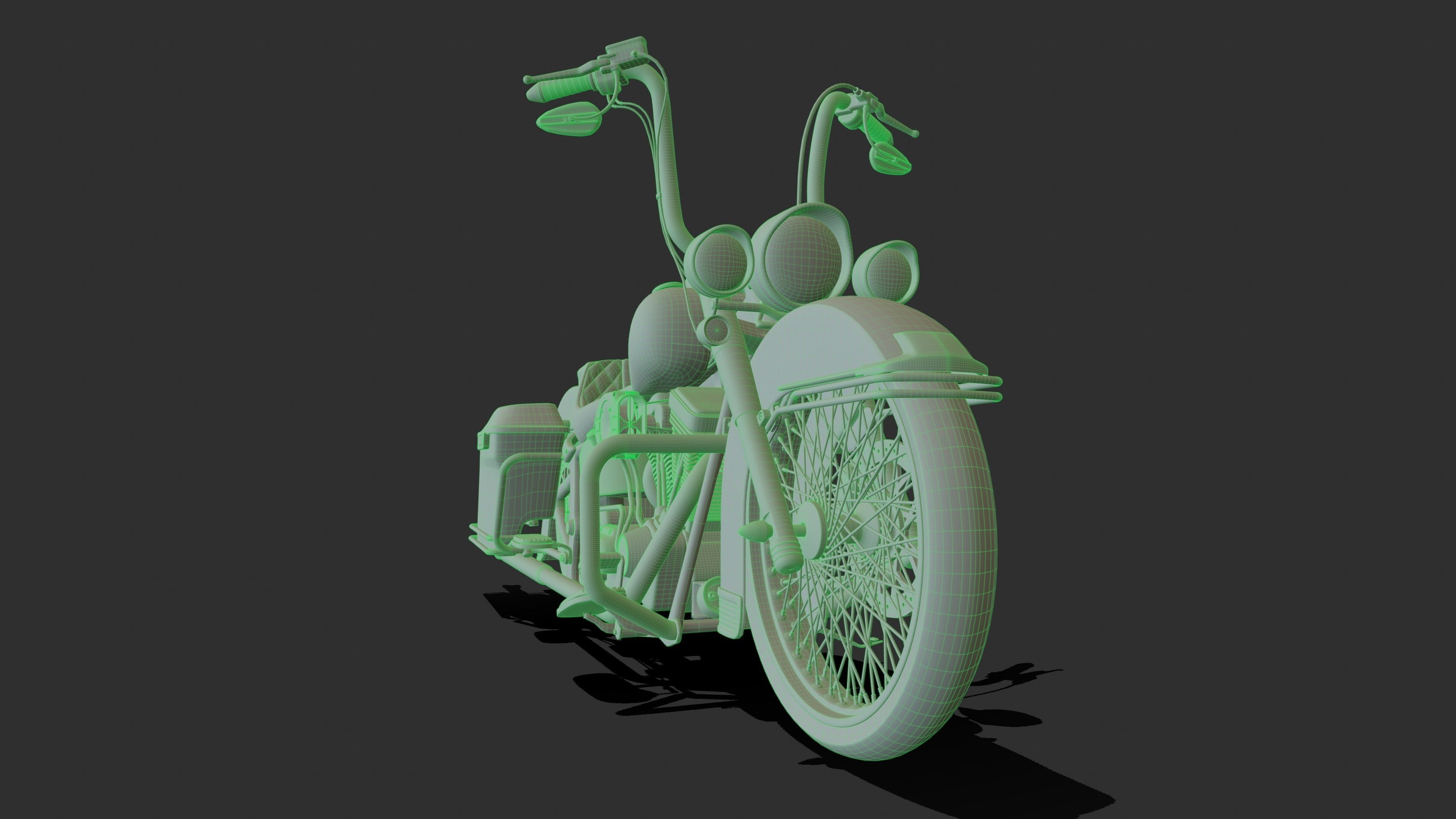 Harley Custom Bagger 3D model | CGTrader
