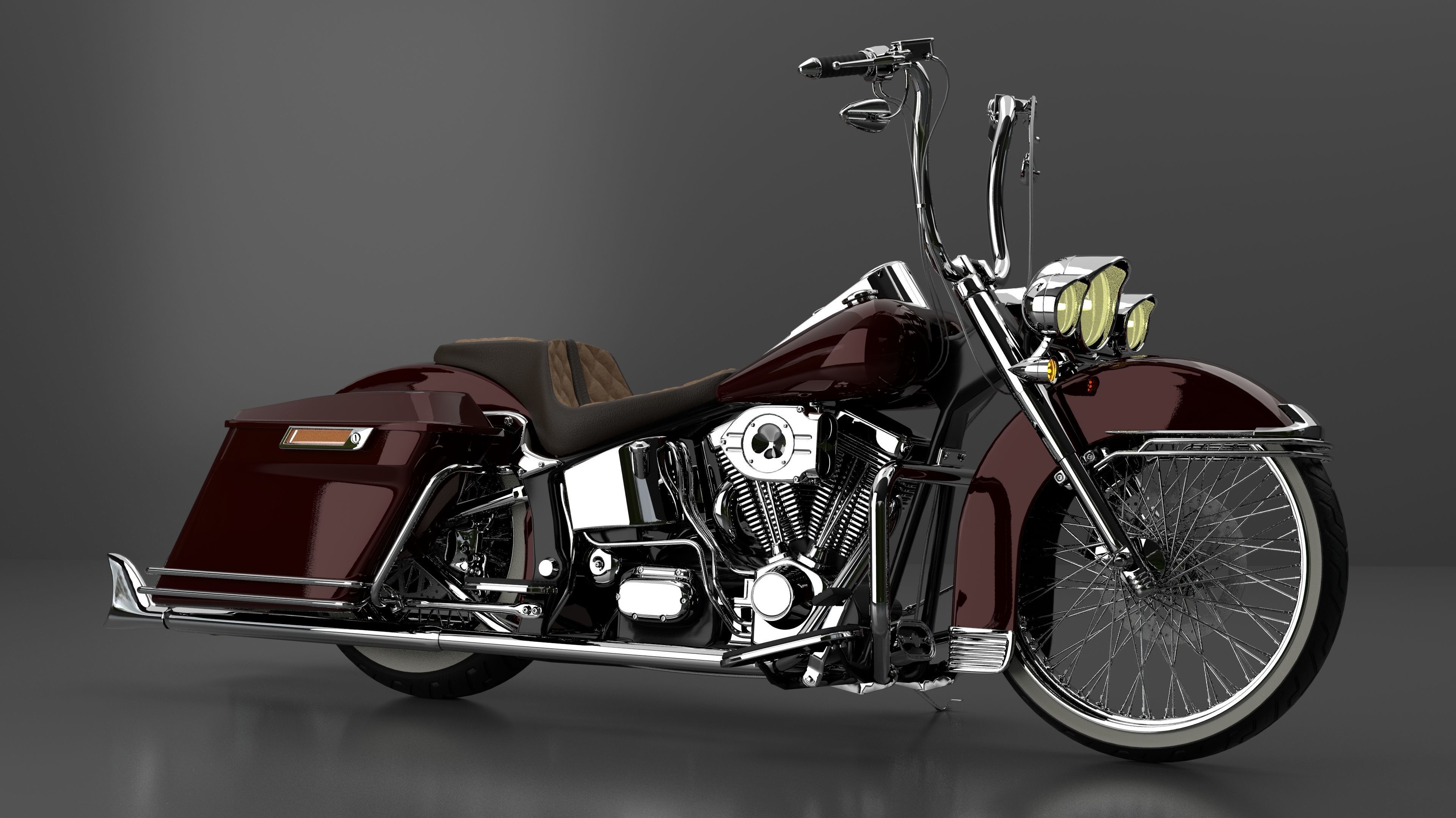 Harley Custom Bagger 3D model | CGTrader