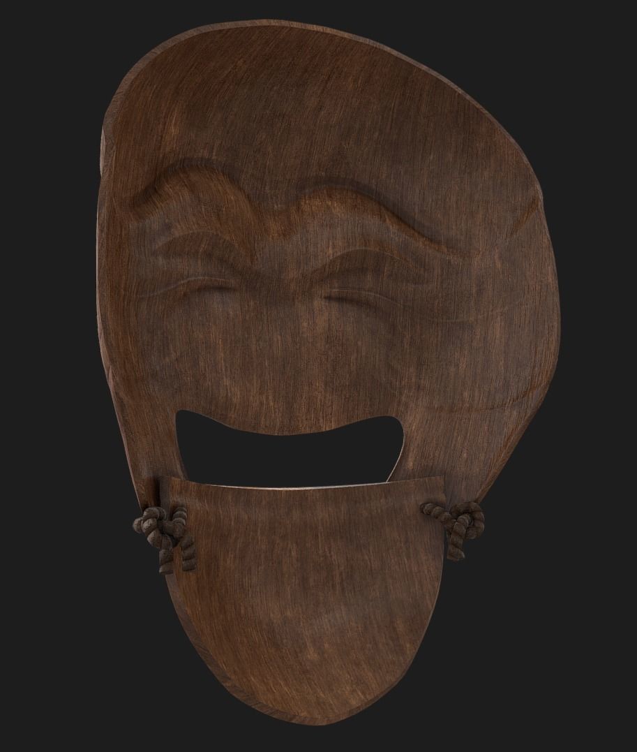 3D model Hahoe Tal - Korean Traditional Mask VR / AR / low-poly | CGTrader