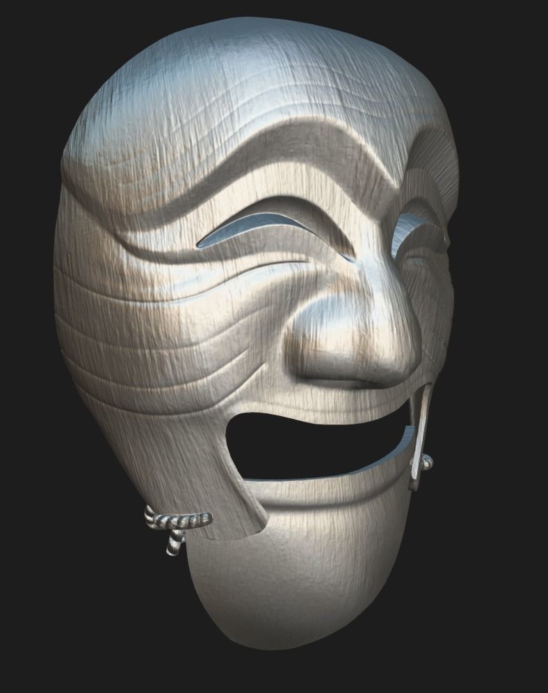 3D model Hahoe Tal - Korean Traditional Mask VR / AR / low-poly | CGTrader