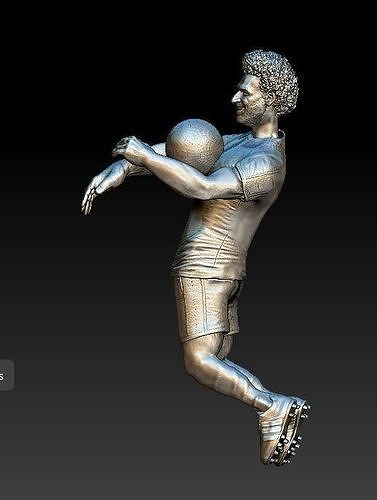 mo-salah5 soccer player kicking ball 3D model 3D printable | CGTrader