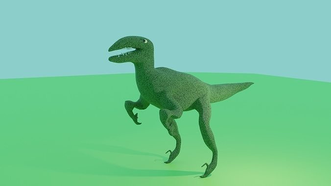 Velociraptor dinosaur on grass 3D model | CGTrader