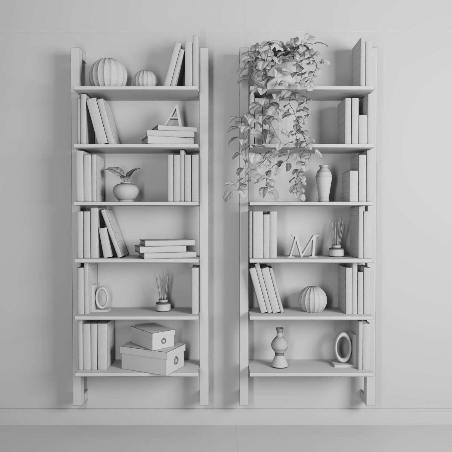 Modern Bookcase 3D model | CGTrader