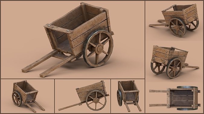 3D model Low-Poly Stylized Cartoony Cart VR / AR / low-poly | CGTrader