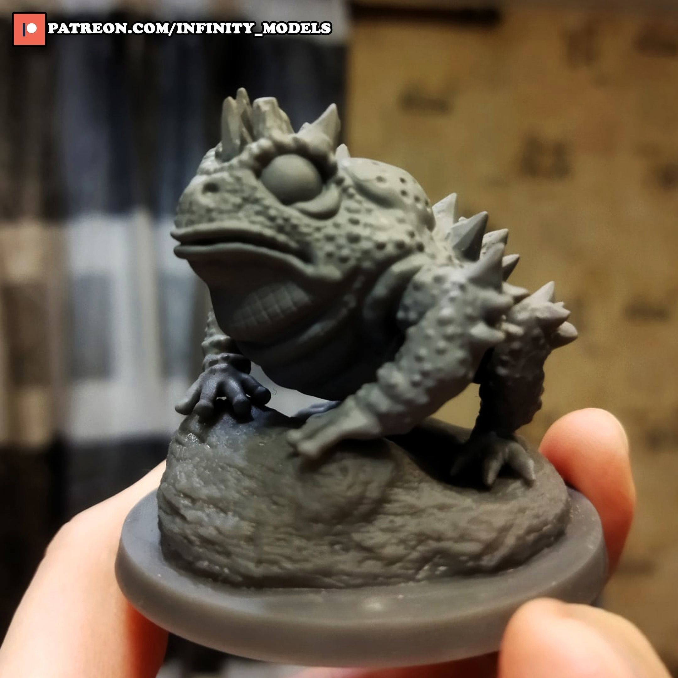 Ice Toad - Tabletop Miniature 3D model 3D printable | CGTrader