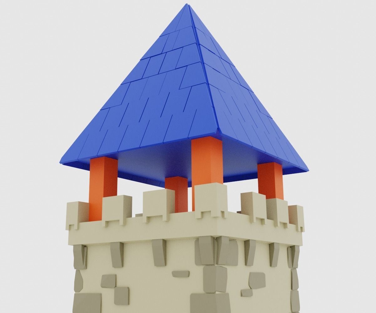 3D model Lowpoly watchtower VR / AR / low-poly | CGTrader